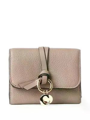 Chloé Alphabet Leather Wallet - Neutrals