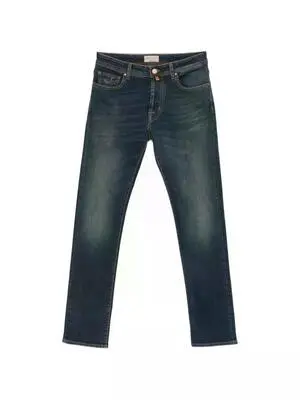 JACOB COHЁN Faded-effect Straight-leg Jeans - Blue