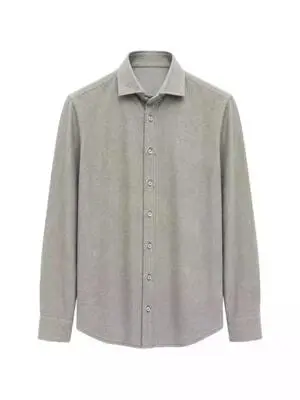 BASTONCINO Textured Button-front Shirt - Grey