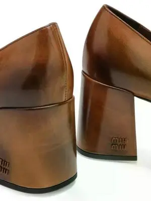 Miu Miu Cap-toe Block-heel Pumps