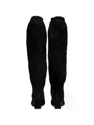 Ash Victoria Suede Knee-high Boots - Black