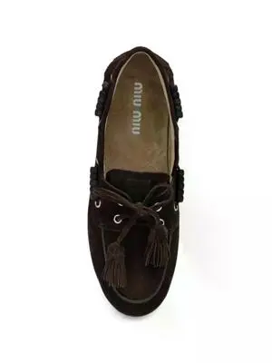 Miu Miu Suede Boat Shoes