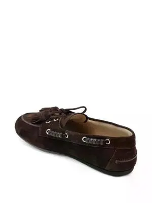 Miu Miu Suede Boat Shoes