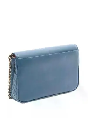Bottega Veneta 2012-2026 Nappa Chain Shoulder Bag - Blue