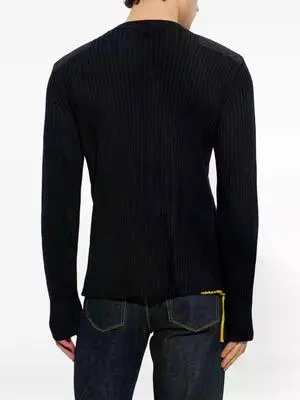 Fendi Ribbed-knit Shoulder-patch Sweater
