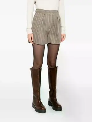 MC2 SAINT BARTH Pinstripe-pattern Pleated Shorts