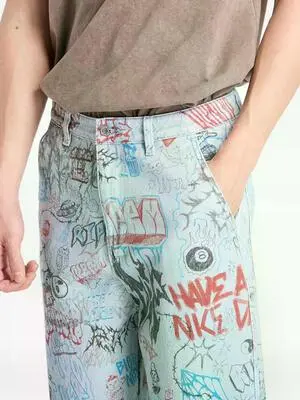 RIPNDIP Marker Wide-fit Graffiti-print Jeans