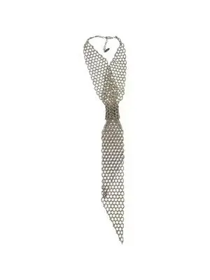 Brunello Cucinelli Beaded Sterling Tie - Silver