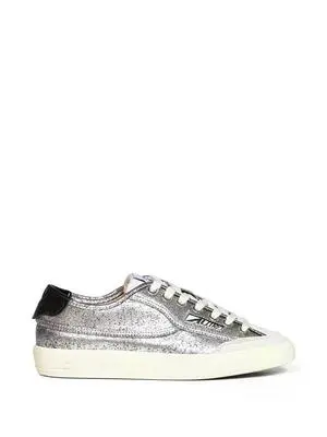 AUTRY Cracked Laminated Leather Sneakers