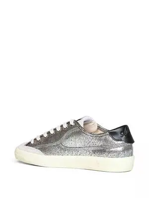 AUTRY Cracked Laminated Leather Sneakers