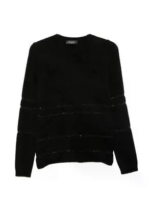Fabiana Filippi Sequin-embellished Ribbed-knit Sweater