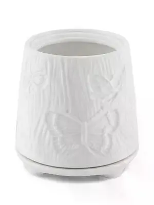 HAVILAND Butterfly-embossed Tea Light Holder - White
