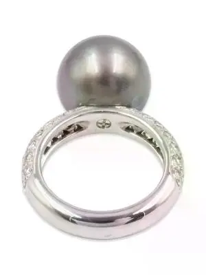 Cartier 2010s Diamond Pearl Ring - Silver