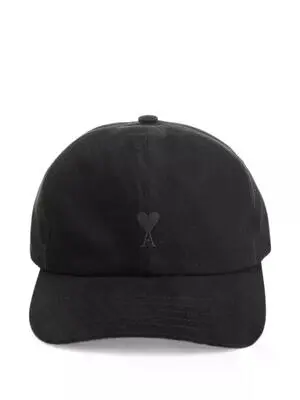 AMI Paris De Coeur-embroidered Baseball Cap - Black
