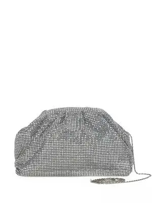 TWENTY FOURHAITCH Petra Crystal-embellished Ruched Clutch Bag