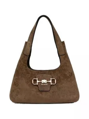 Guess Sunset Suede-effect Shoulder Bag - Green