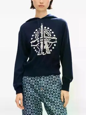 Kenzo Eiffel Tower Embroidered Hoodie