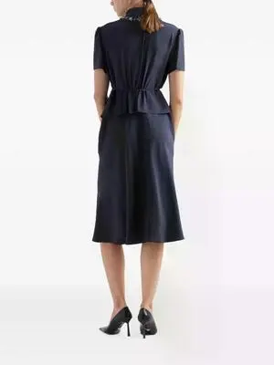 Prada Embroidered Marocain Dress