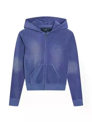 Juicy Couture Heritage Velour Hoodie - Blue