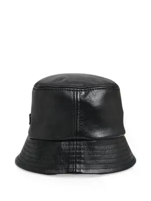 BREATH Logo-plaque Leather Bucket Hat