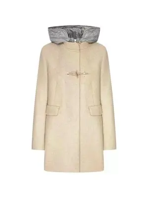 FAY ARCHIVE Toggle-fastening Detachable-hood Coat - Neutrals
