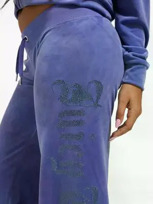 Juicy Couture Old Gothic Diamante Track Pants - Blue