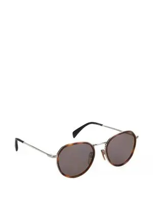 DB EYEWEAR BY DAVID BECKHAM Tortoiseshell-effect Round-frame Sunglasses