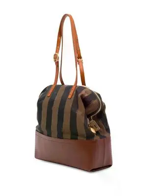 Fendi 2010-2026 Pequin Stripe Canvas 2bag Shoulder Bag
