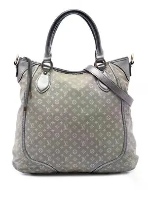 LOUIS VUITTON 2000-2026 Monogram Mini Lin Angele Satchel - Grey
