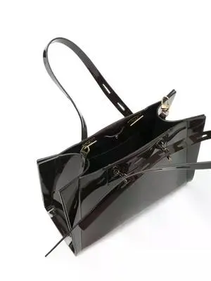 MINOBOSSI Paula Patent-finish Tote Bag - Brown