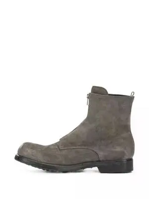 Officine Creative Front-zip Distressed-effect Boots