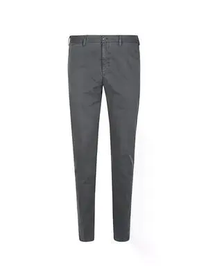 PT TORINO Slim-fit Cotton Trousers - Grey