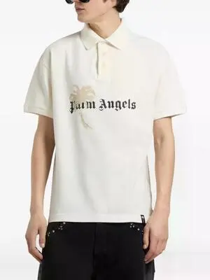 Palm Angels Logo-print Cotton Polo Shirt