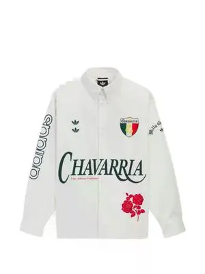Adidas X Chavarria Logo-print Button-down Shirt - White
