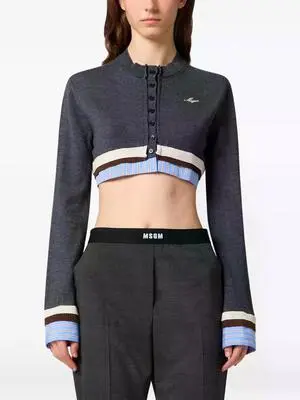 MSGM Cropped Layered Cardigan