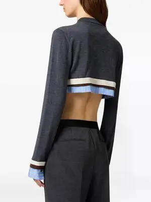 MSGM Cropped Layered Cardigan