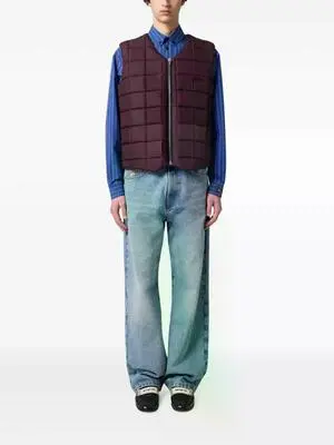 MSGM Reversible Quilted Pinstripe Gilet
