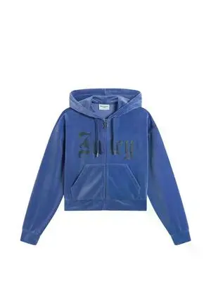 Juicy Couture Old Gothic Cropped Hoodie - Blue