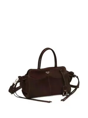 Prada Large Allusion Suede Shoulder Bag