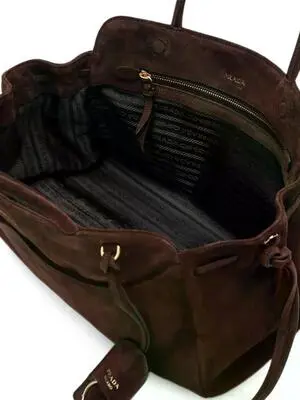 Prada Large Allusion Suede Shoulder Bag