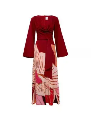 Acler Lindon Cowl-neck Midi Dress - Red