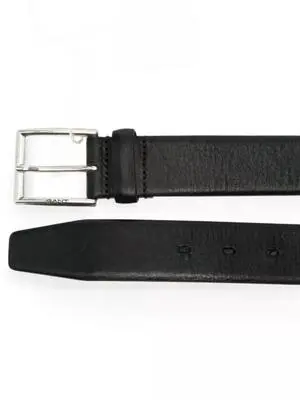 Gant Logo-engraved Buckle Belt - Black