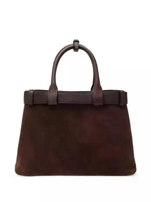 Prada Medium Buckled Suede Tote Bag