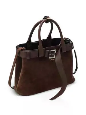 Prada Medium Buckled Suede Tote Bag