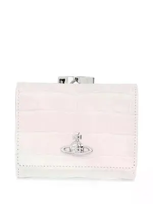 VIVIENNE WESTWOOD Small Croc-effect Wallet - Neutrals