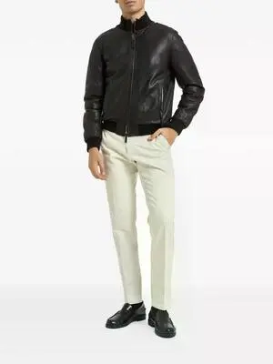 THE JACK LEATHERS Leather Bomber Jacket