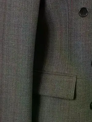 Prada Double-breasted Patterned Coat