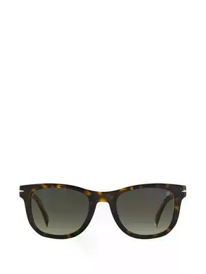 DB EYEWEAR BY DAVID BECKHAM Tortoiseshell-effect Rectangle-frame Sunglasses - Brown
