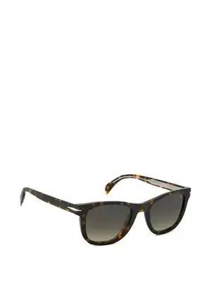 DB EYEWEAR BY DAVID BECKHAM Tortoiseshell-effect Rectangle-frame Sunglasses