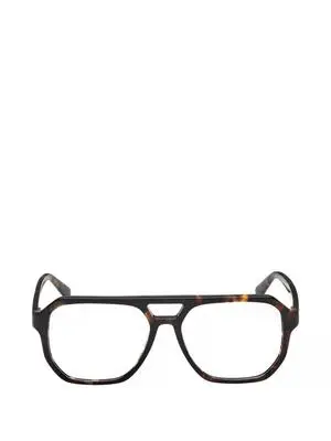 Guess Tortoiseshell-effect Pilot-frame Glasses - Brown